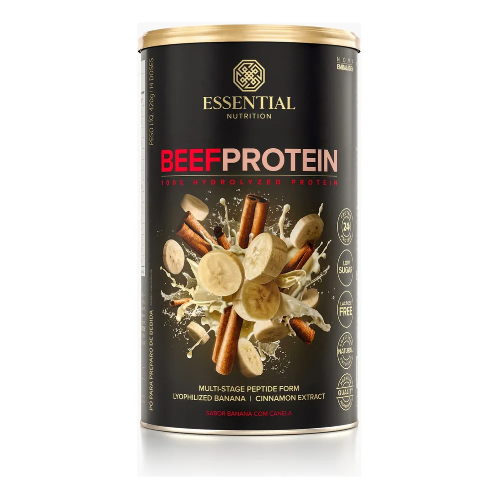 BEEF PROTEIN BANANA COM CANELA LATA 420G ESSENTIAL - Bioflex Nutrition